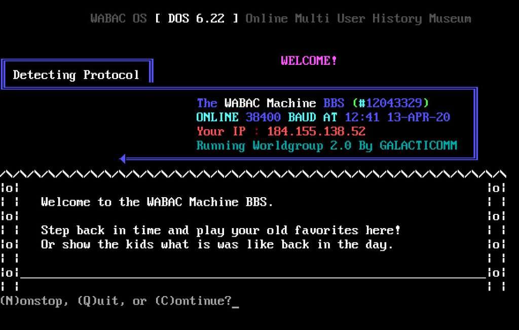 The WABAC Machine BBS | 8-Bit Boyz